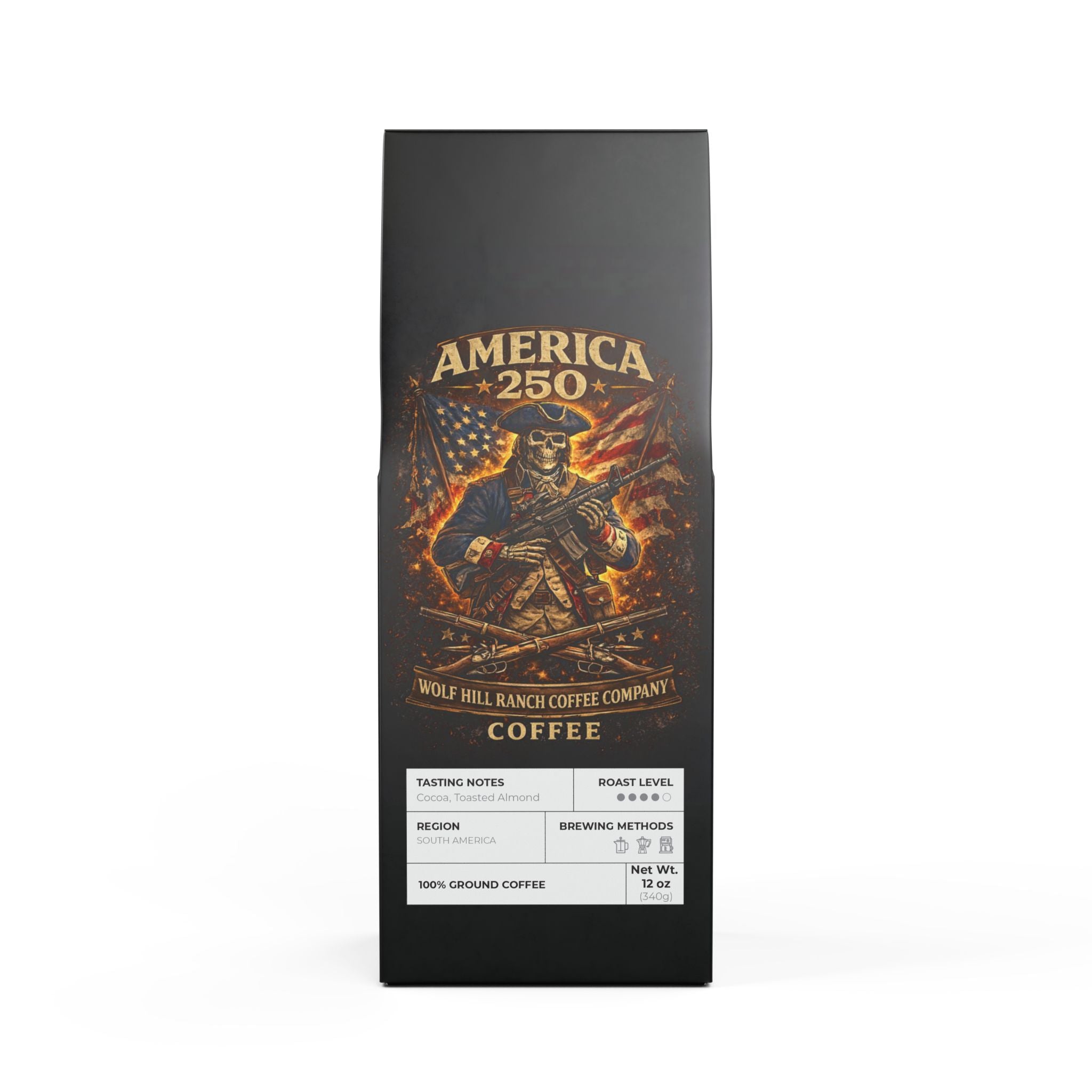 Wolf Hill Ranch Coffee -America 250 Homeland Blend (Medium-Dark Roast ...